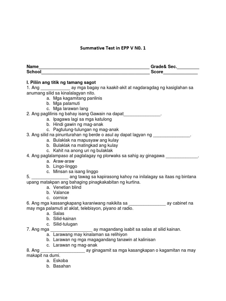 ST - Epp 5 - Q2 | PDF