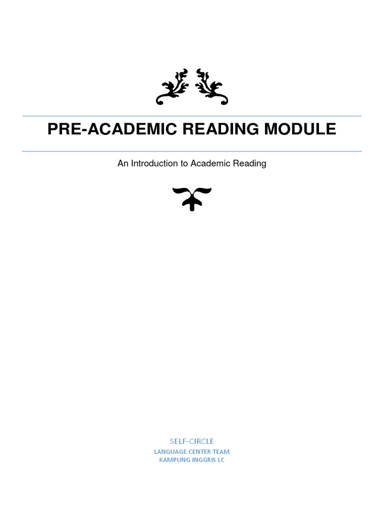 Pre-Academic Reading Module | PDF | Twin | Vocabulary