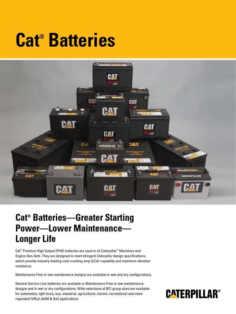 Cat Battery | PDF | Battery (Electricity) | Energy Storage