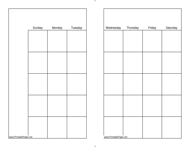Calendar Month On 2 Pages PDF | PDF