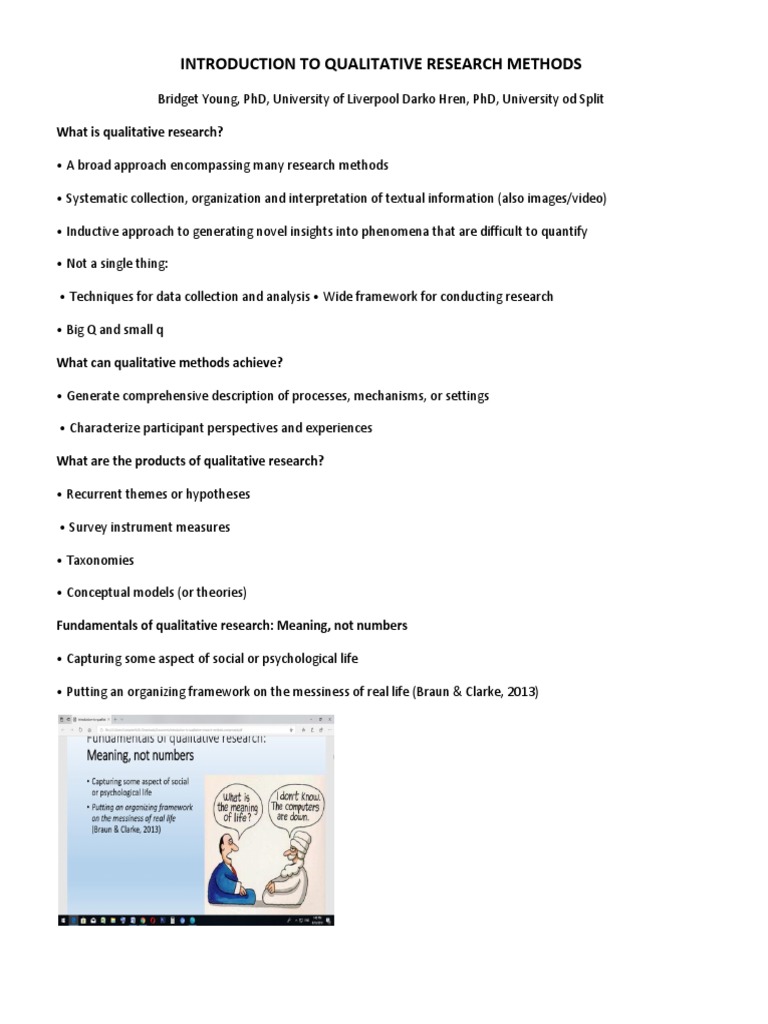 Introduction To Qualitative Research Methods | PDF | Qualitative ...