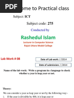 Leap Year Algorithm and Flowchart | PDF