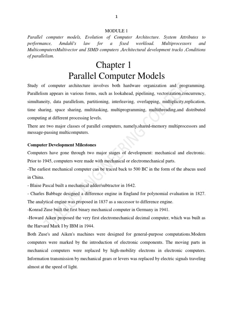 Module 1 Csa | PDF | Parallel Computing | Central Processing Unit