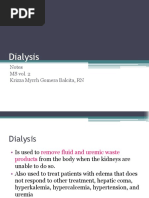 Nurses Chart Sample | PDF | Hemodialysis | Nephrology