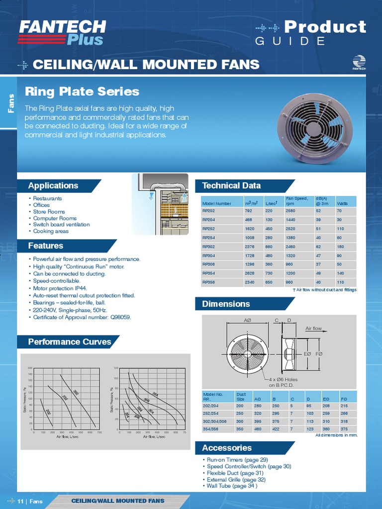 Fantech RP 252 | Download Free PDF | Machines | Home Appliance