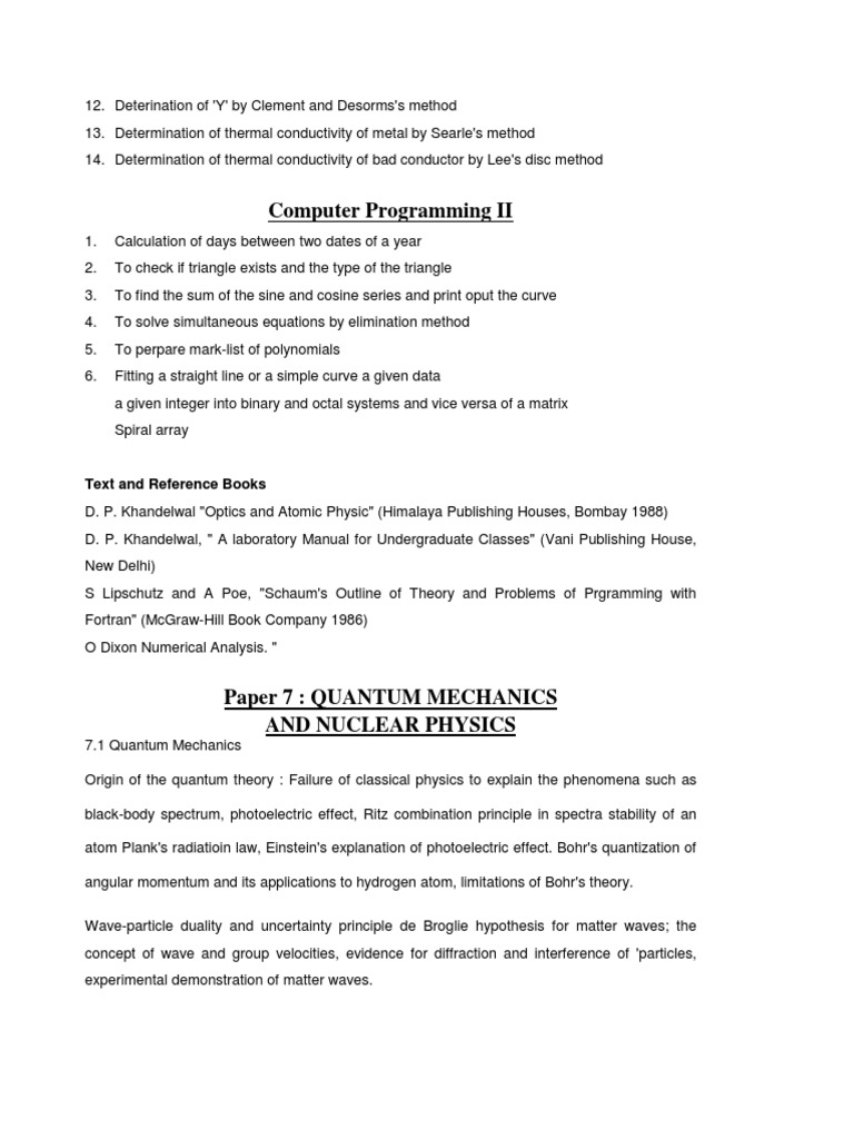 Computer Programming II: Text and Reference Books | PDF | Spectroscopy ...