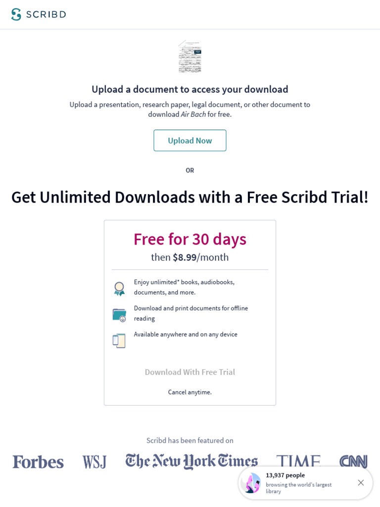 Get Unlimited Downloads With A Free Scribd Trial! | PDF