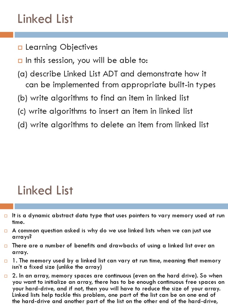 Linked List PPT Cs A Level | PDF | Array Data Structure | Pointer ...