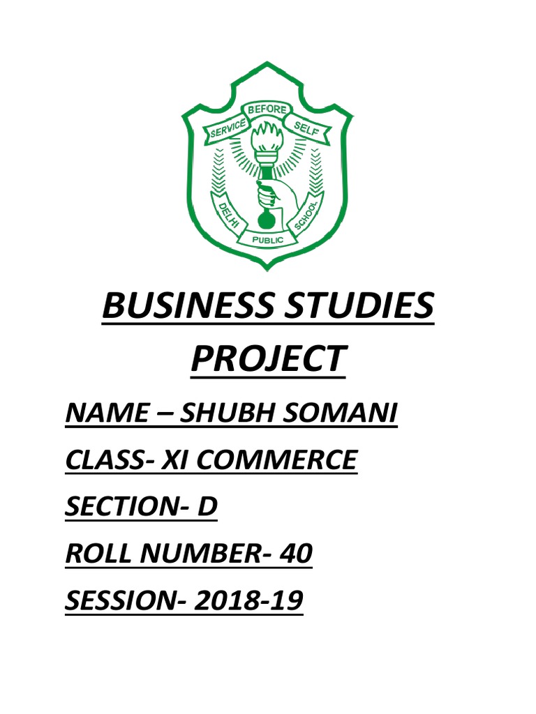 Commerce Class XI Project | PDF