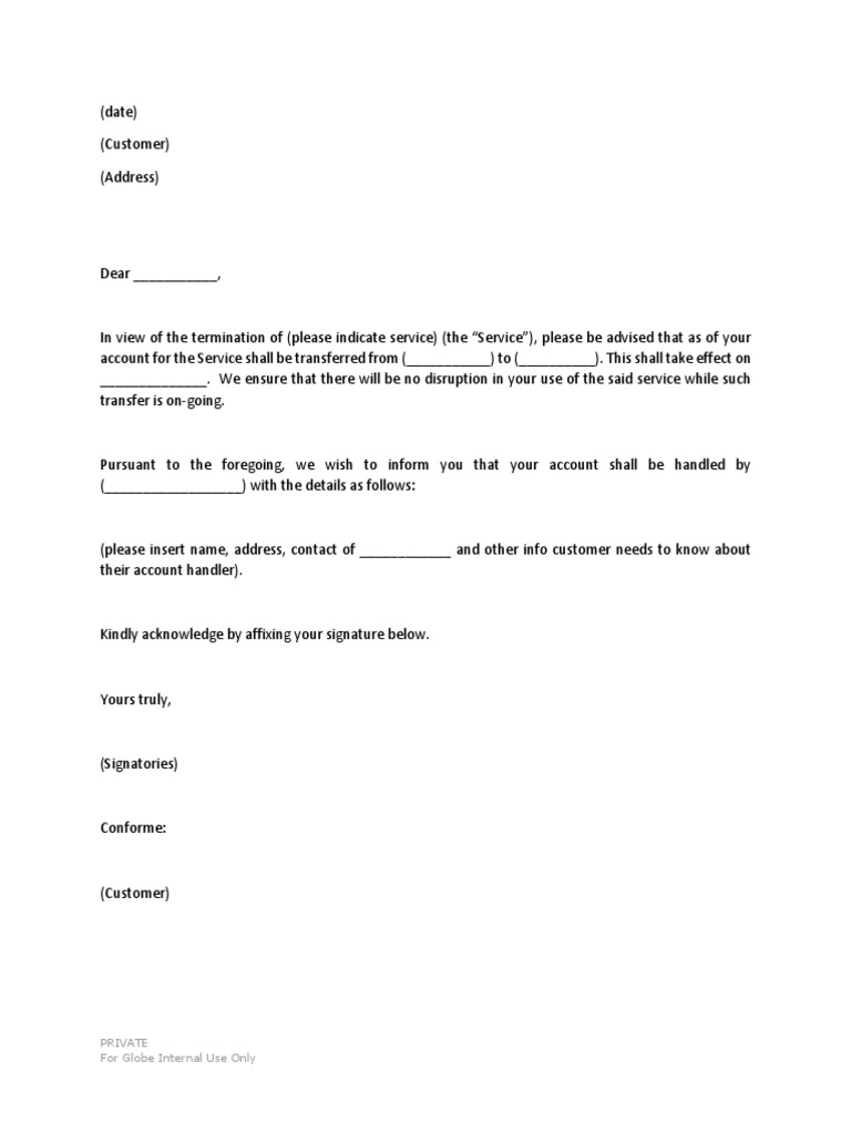 Notice To Customer - Transition | PDF