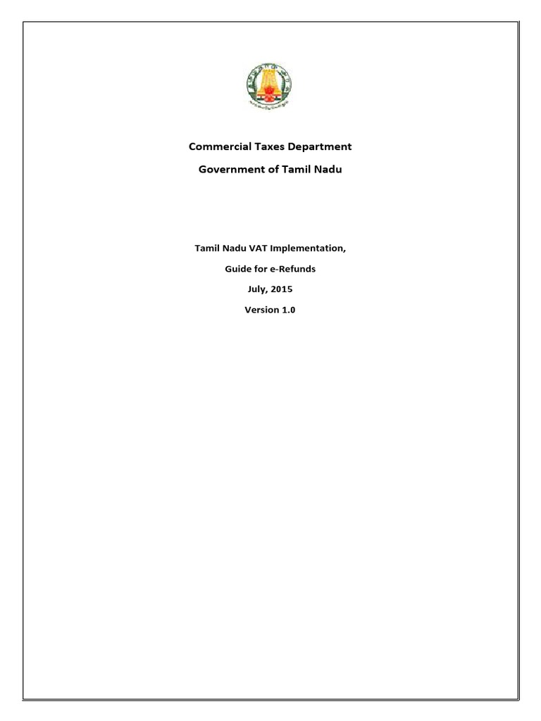 TNVAT Refunds User Manual | PDF | Login | Receipt