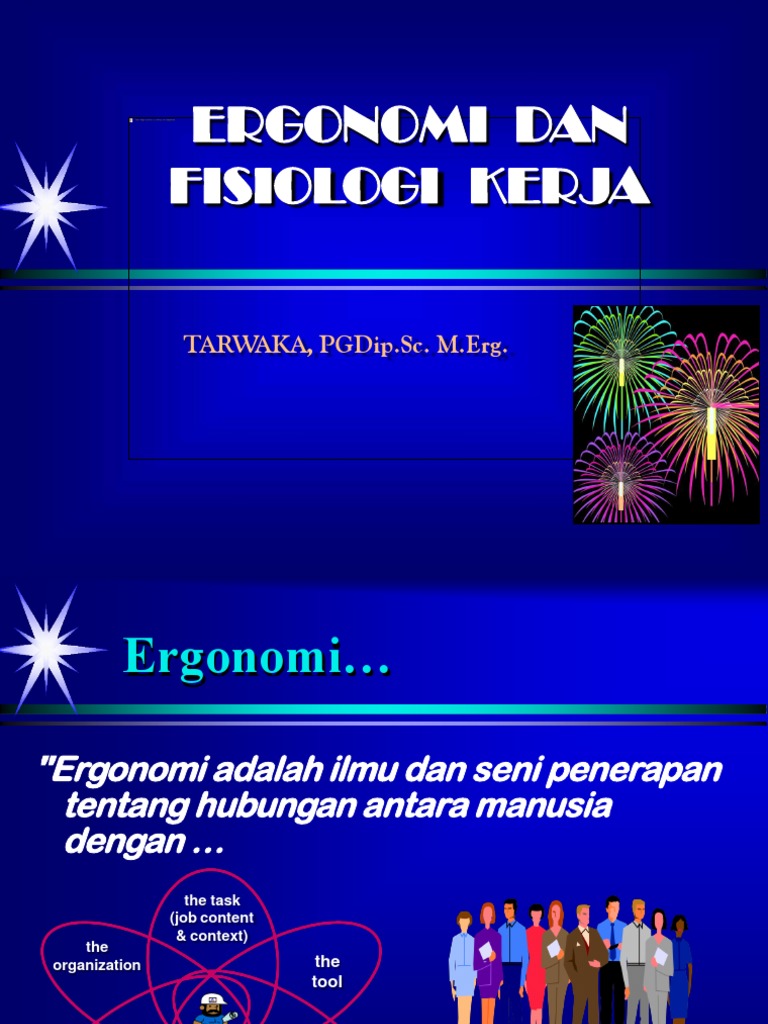 Ergonomi Dan Fisiologi Kerja Pptbaru | PDF