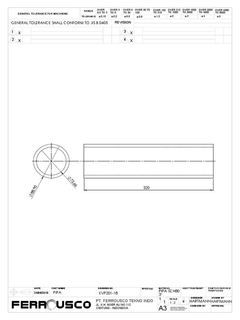 X 4 X 3 X 2 X 4 X 3 X 2: 1 General Tolerance Shall Conform To Jis B ...