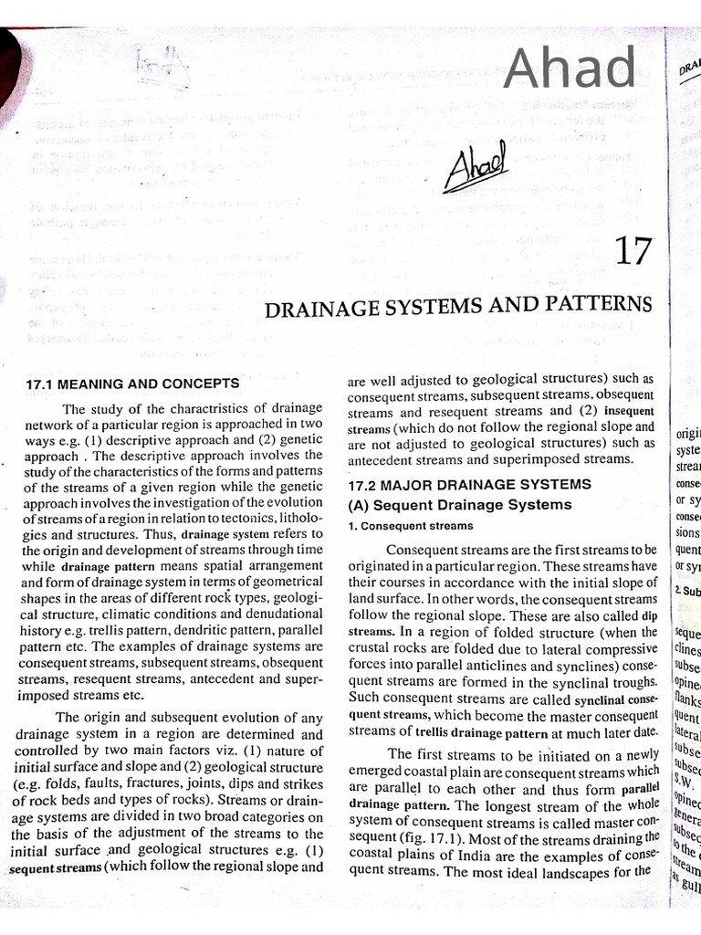 Drainage Systems and Patterns | PDF