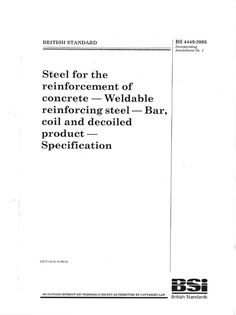 BS 4449 - 2005 PDF | PDF