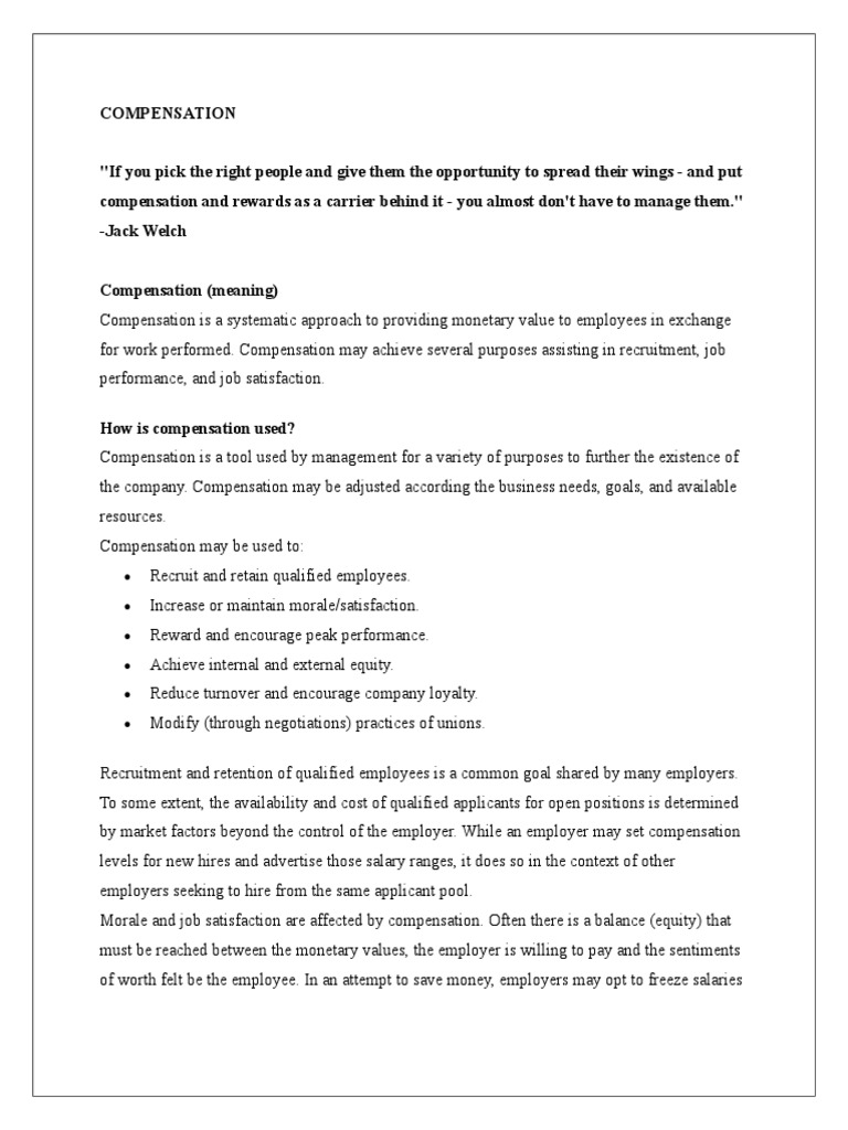 Compensation Survey and Questionnaire Final | PDF | Employment | Labor