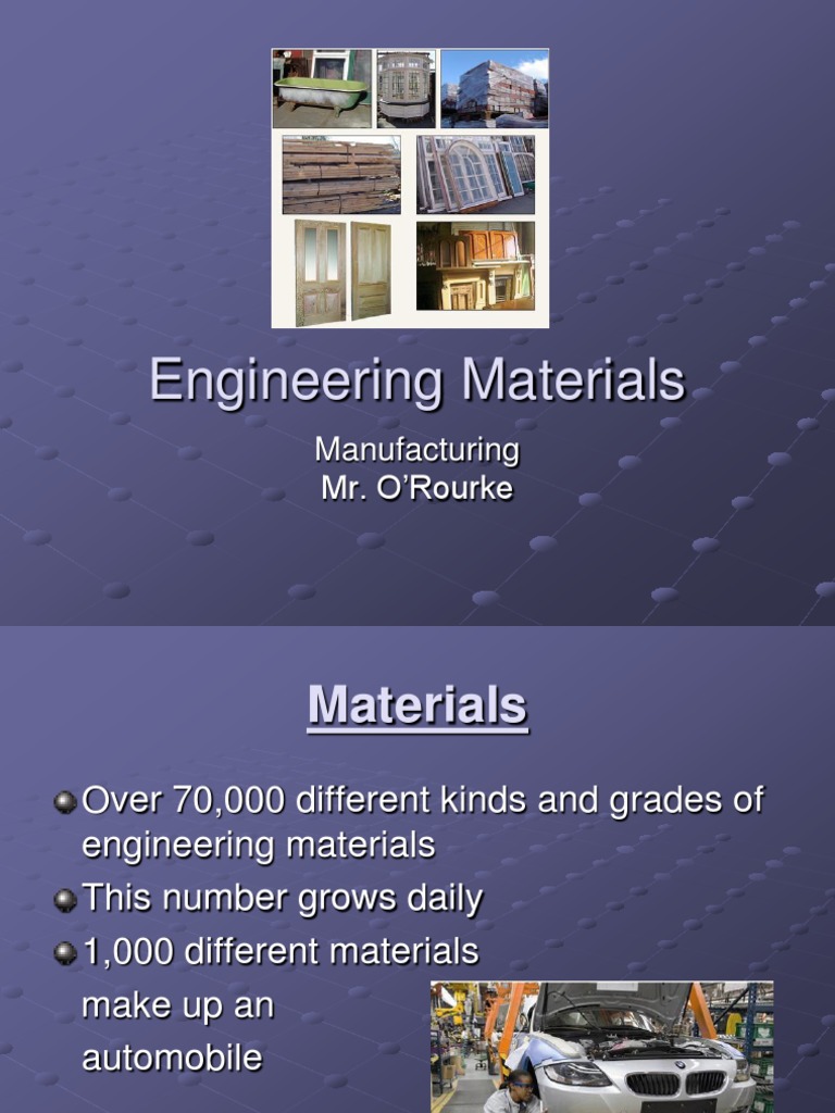 Types of Engineering Materials Explained | PDF