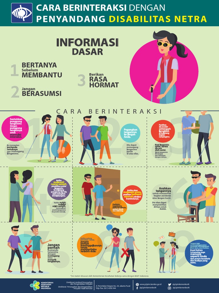 Poster Cara Berinteraksi Dengan Penyandang Disabilitas Netra A1 | PDF