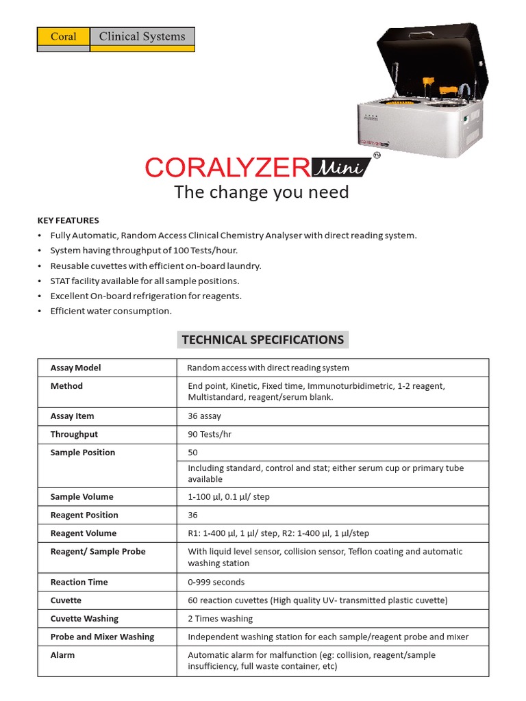Coralyzer Mini | PDF | Assay | Absorbance