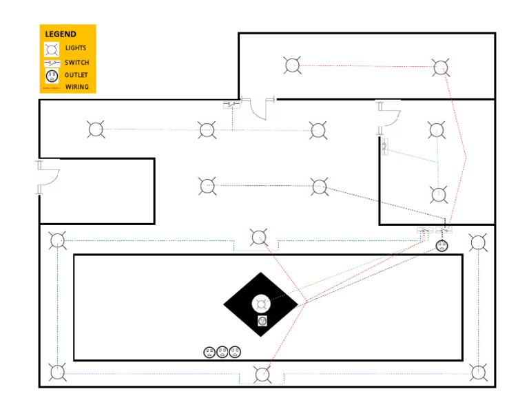 Legend: Lights Switch Outlet Wiring | PDF