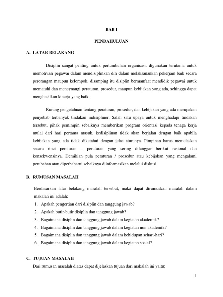 Contoh Makalah Disiplin - Kaisar Soal