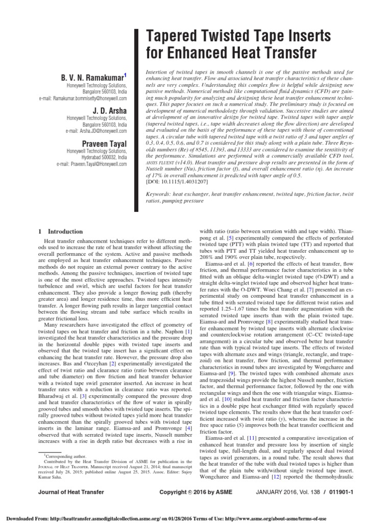Rama Kumar 2015 | PDF | Fluid Dynamics | Heat Transfer