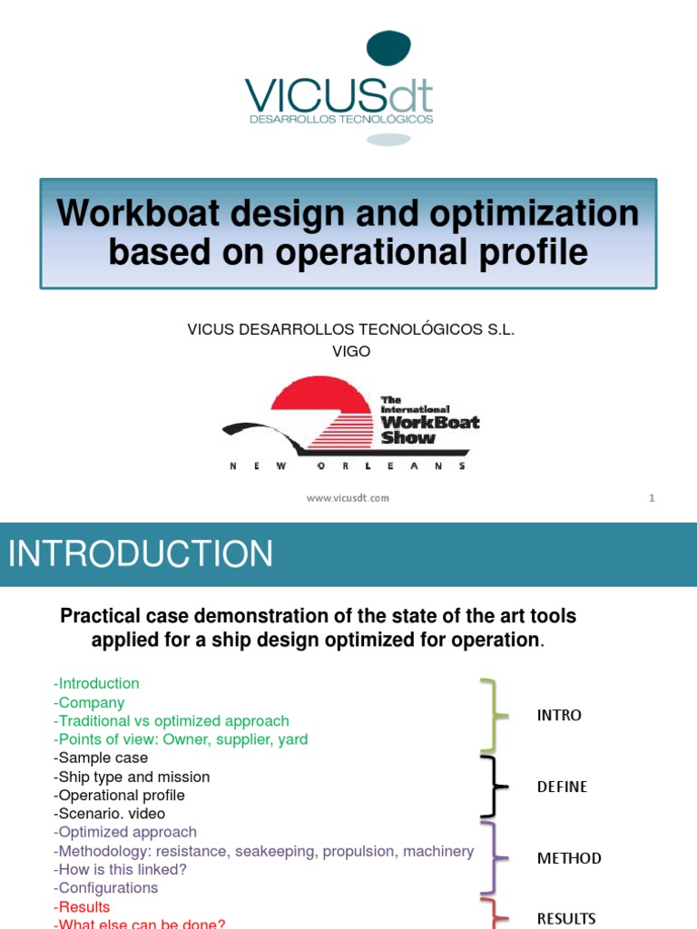 2013 Workboat Design and Optimization Based On Operational Profile ...
