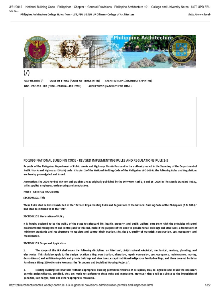 Word File of PD 1096 With Updated Irr | PDF | Building Code ...