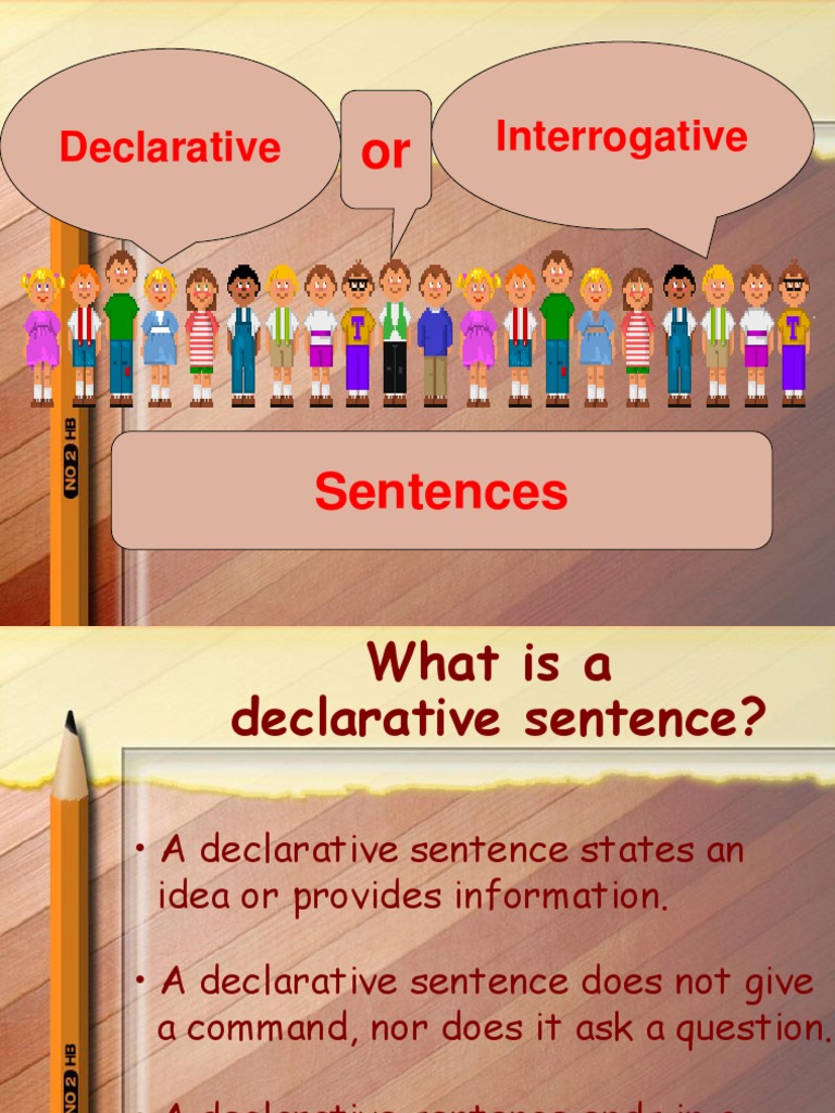 Declarative and Interrogative Sentences | PDF | Question | Human ...