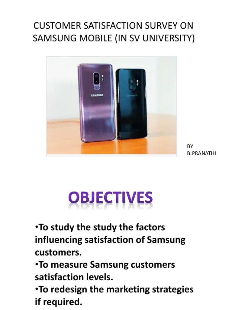 Customer Satisfaction Survey On Samsung Mobile (In SV University) | PDF ...