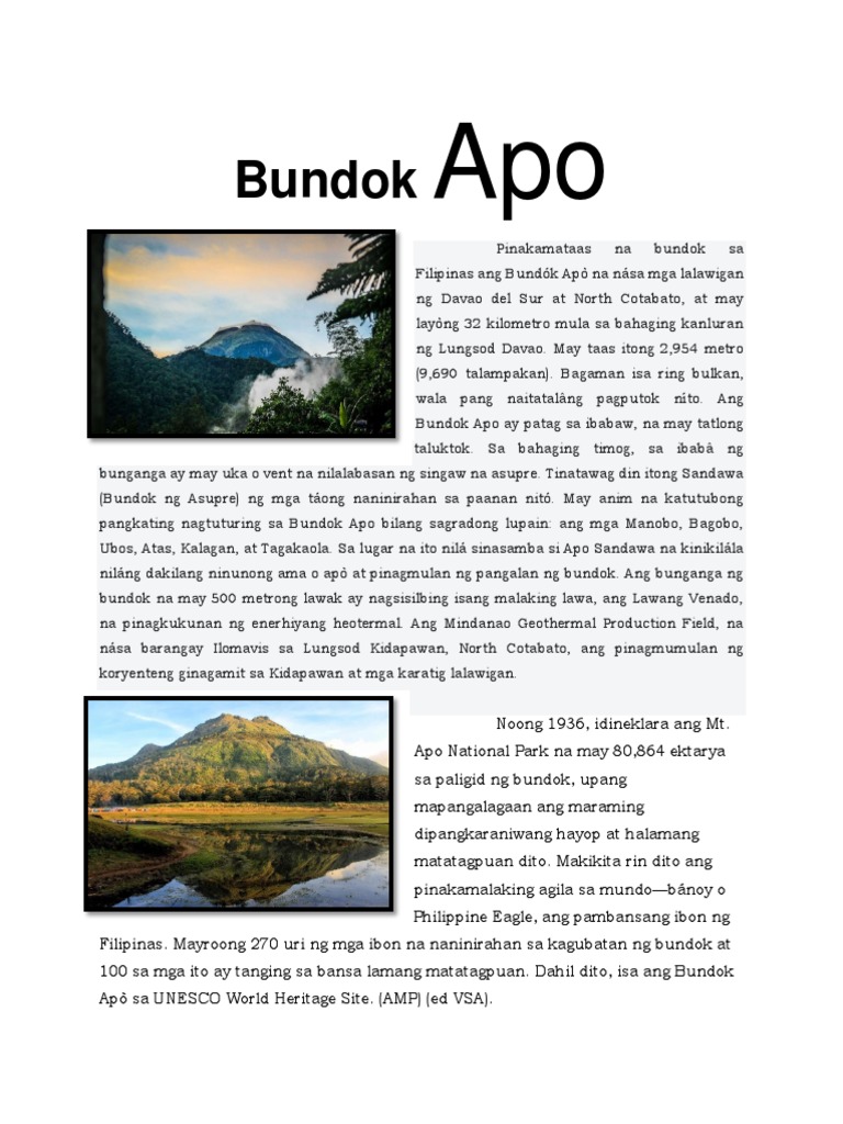 Bundok Apo | PDF