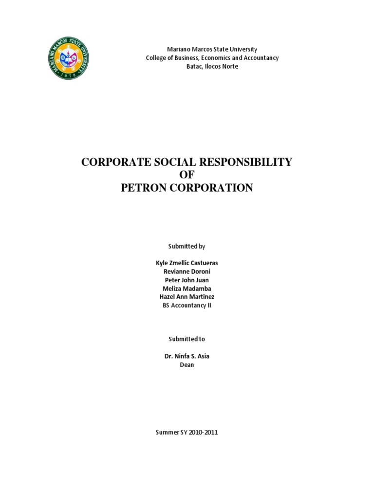 CSR Petron | PDF | Petroleum Industry | Companies