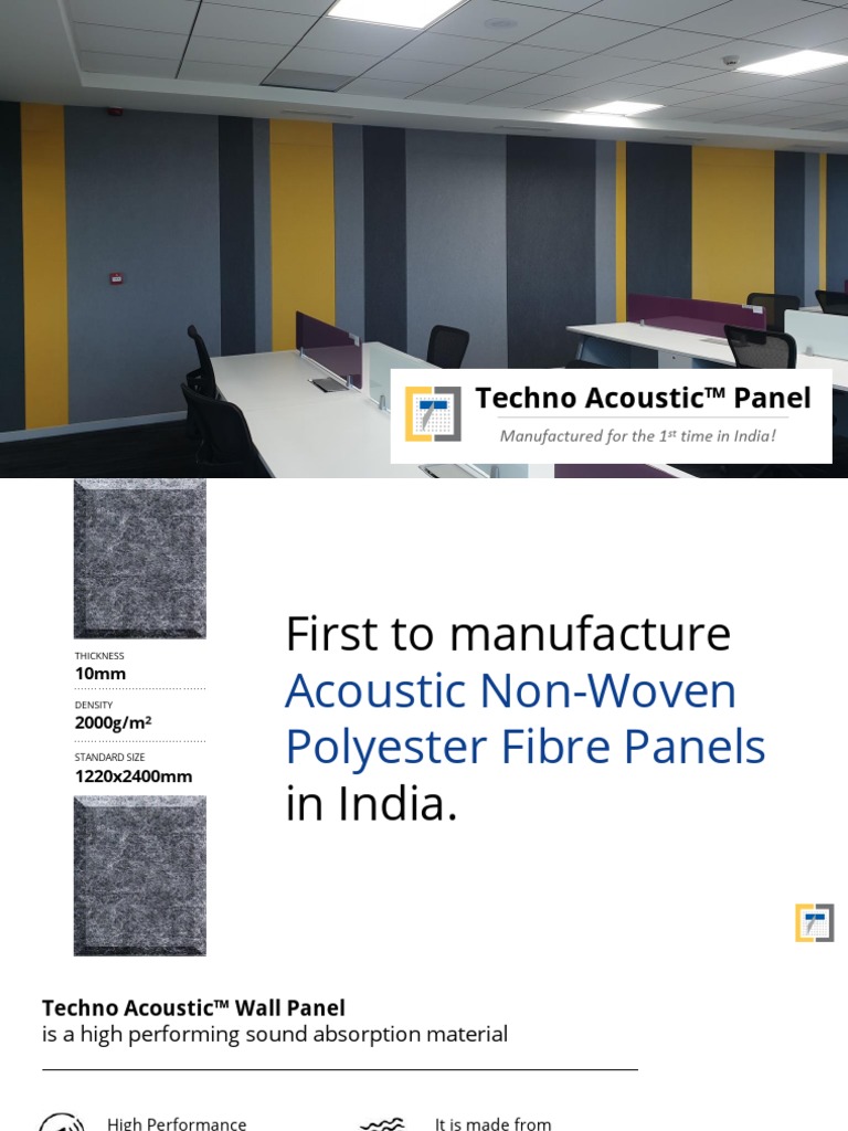 Techno Acoustic™ Panel: Manufactured For The 1 Time in India! | PDF ...