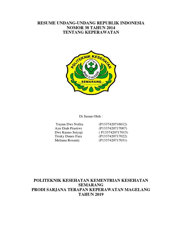 Resume UU Perawat | PDF