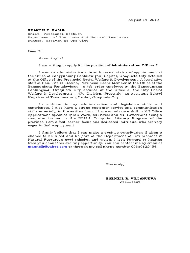 Application DENR | PDF