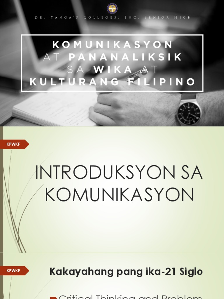 Week-1 (Introduksyon Sa Komunikasyon) - KPWKF | PDF