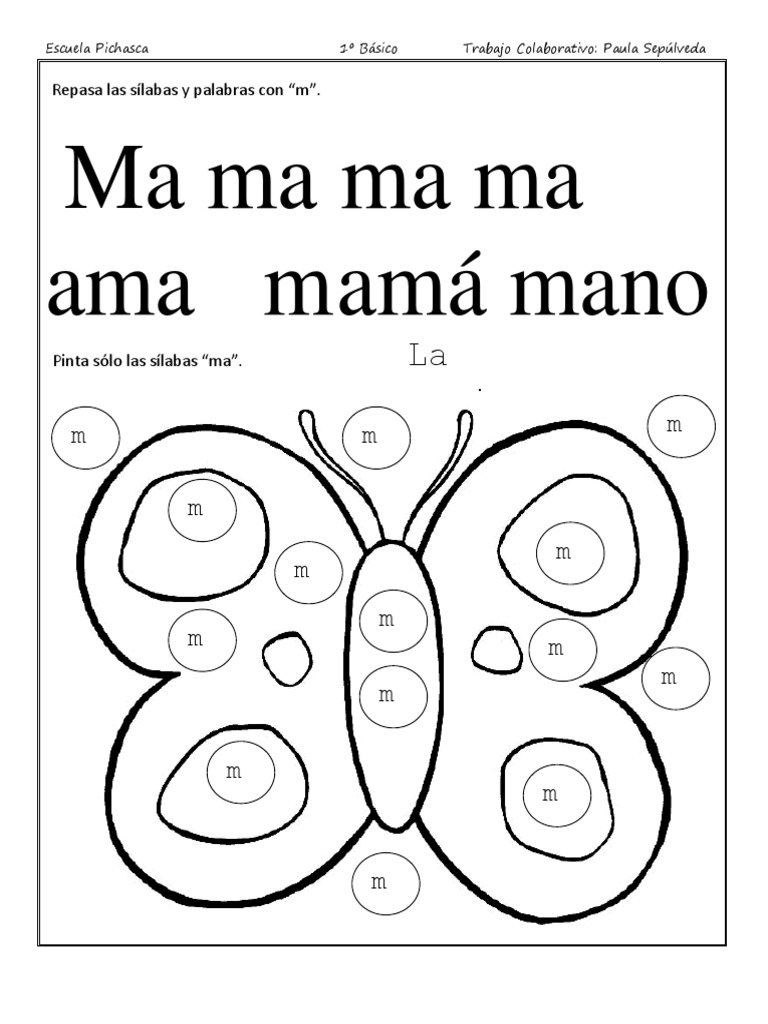 Repasa Las Sílabas Con M | PDF | Lingüística | Fonología