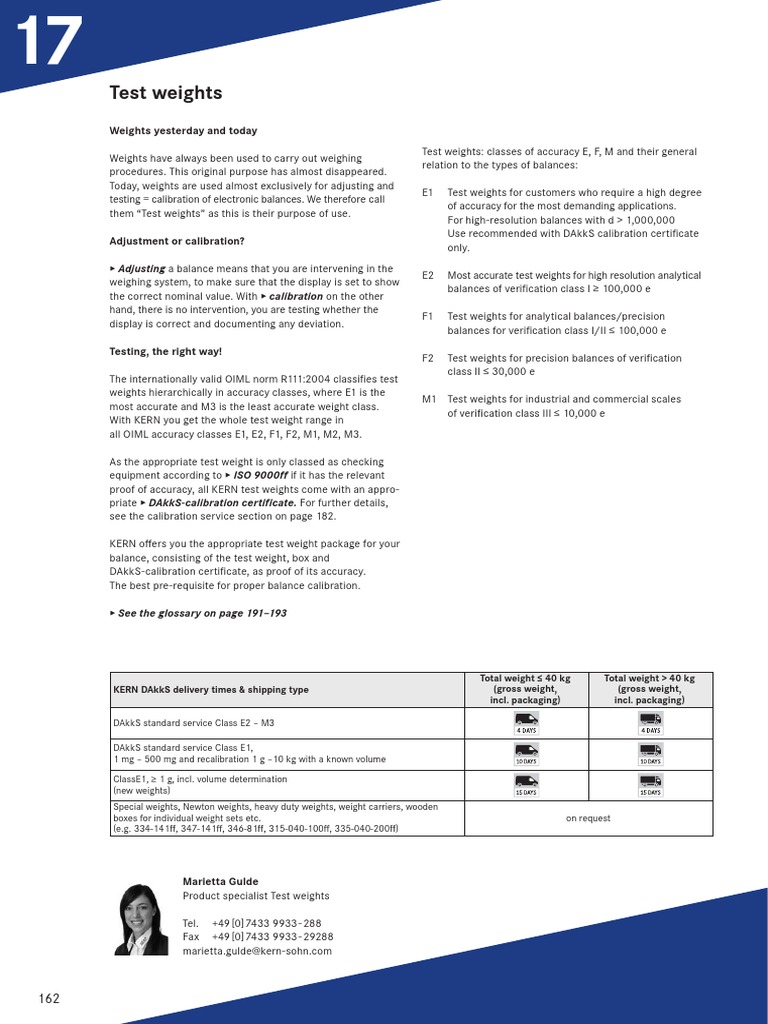 Test Weights: Weights Yesterday and Today | PDF | Verification And ...