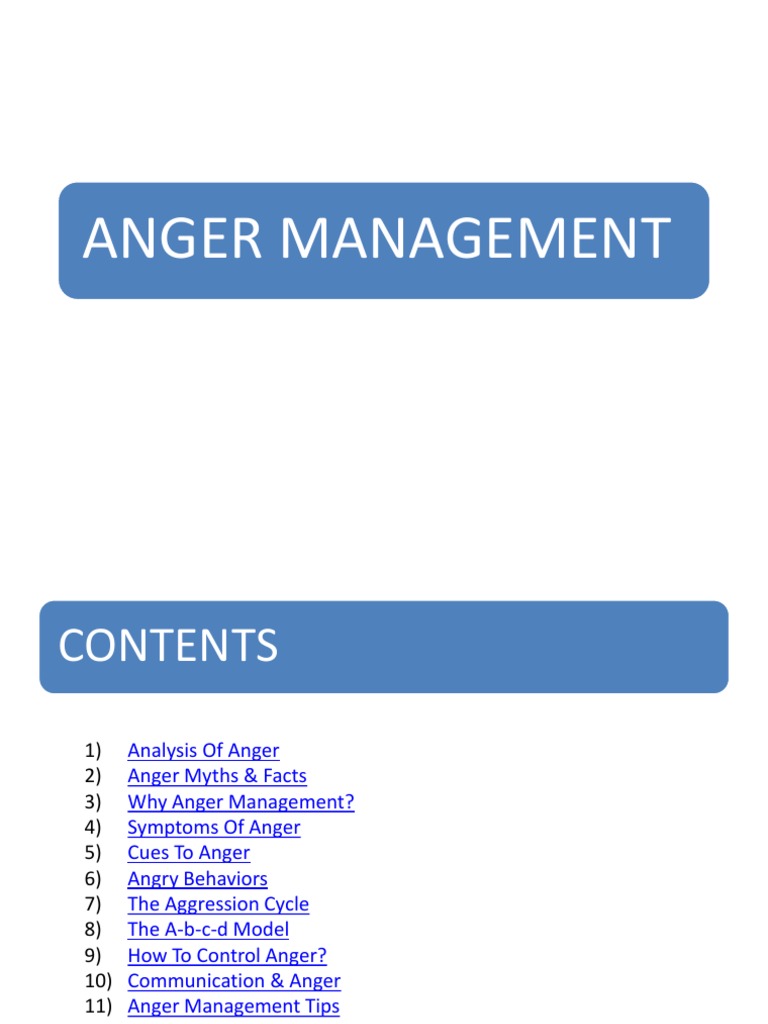 Anger Management | PDF | Anger | Shame
