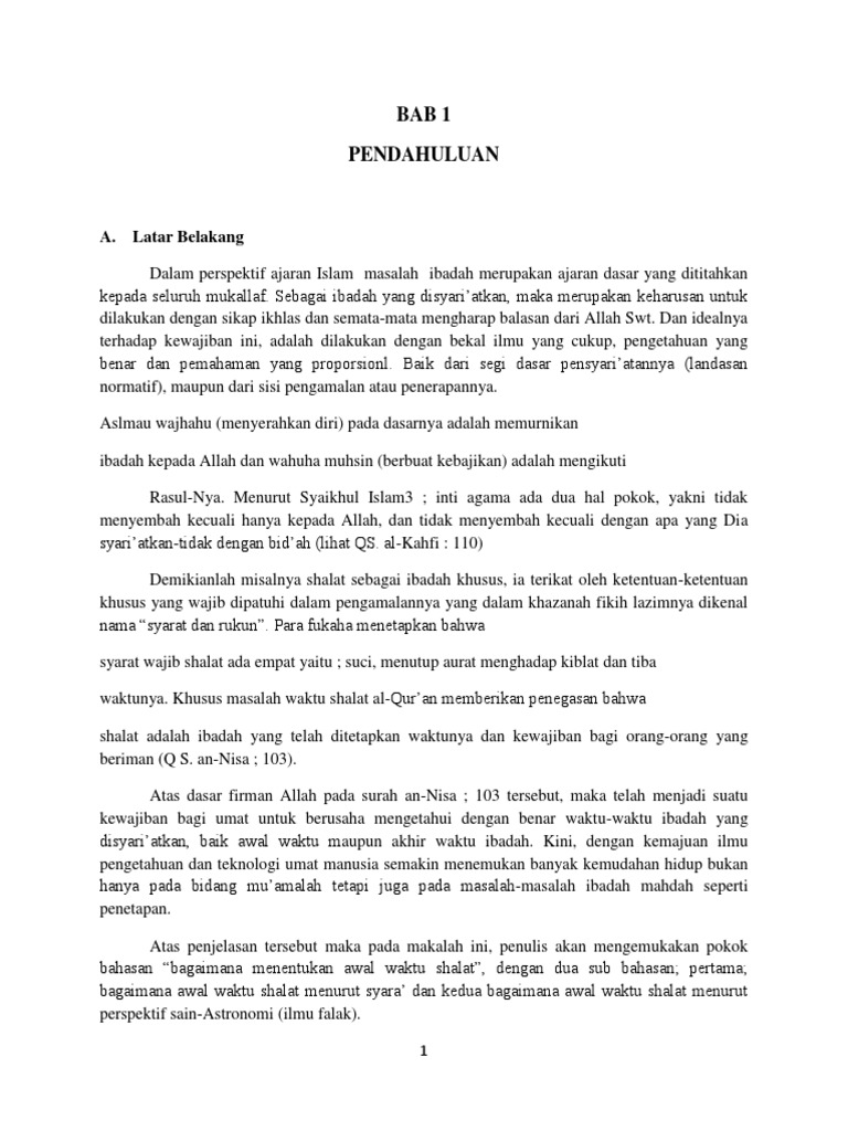 Makalah Ilmu Falak 1 | PDF