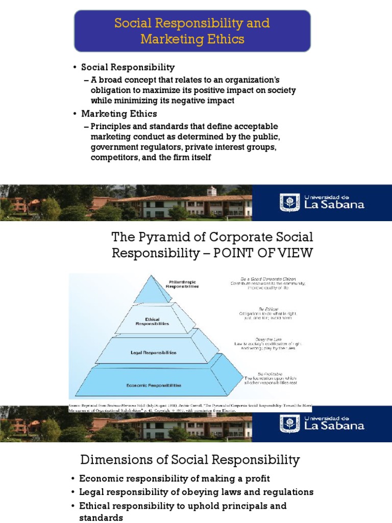 Social Responsibility and Marketing Ethics | PDF