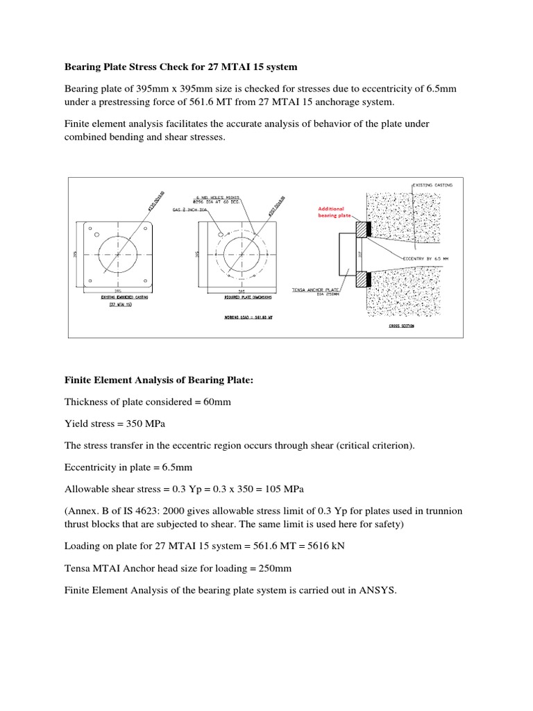 Bearing Plate Design | PDF | Technology & Engineering