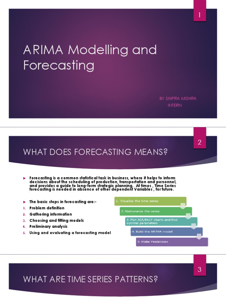 ARIMA Modelling and Forecasting: by Shipra Mishra Intern | PDF ...