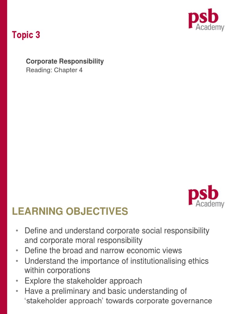 Topic 3 CSR | PDF | Corporations | Corporate Social Responsibility