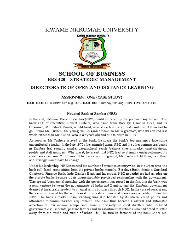 Bba Assignment Brona | Download Free PDF | Zambia | Banks