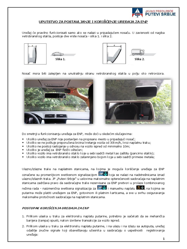 Uputstvo Za Postavljanje I Koriscenje Uredjaja Za ENP SRP | PDF