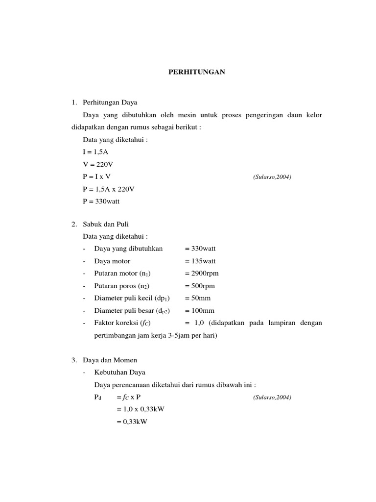 Lampiran Perhitungan | PDF