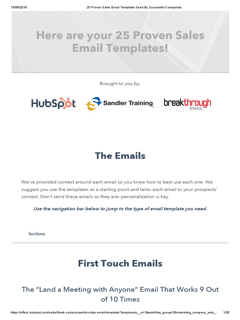 Formato de Email em Inglês | PDF | Voicemail | Sales