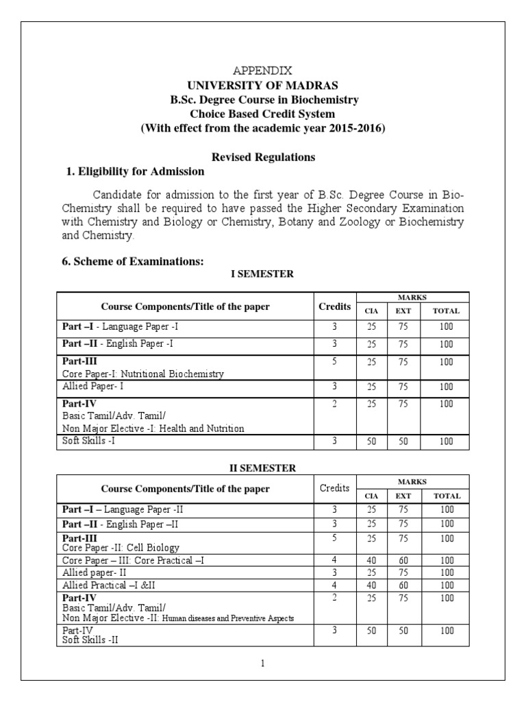 B.SC - Biochemistry Syllabus Srmasc May 2016 Updated | PDF | Enzyme ...