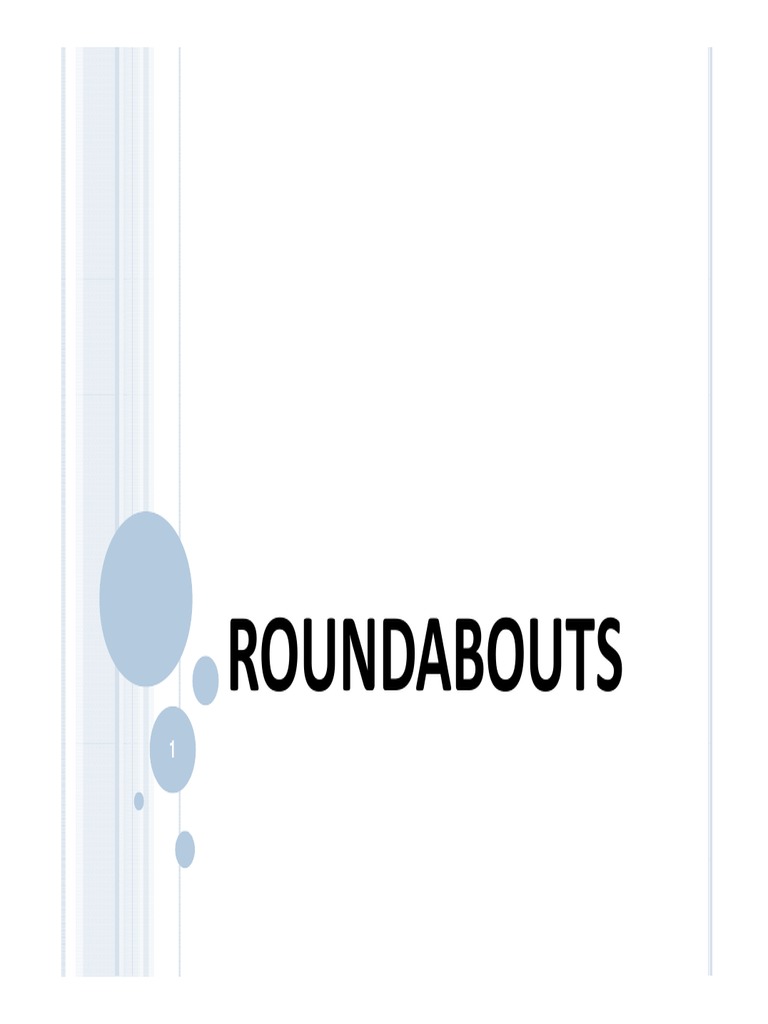 Understanding the Fundamentals of Roundabout Design | PDF | Traffic ...